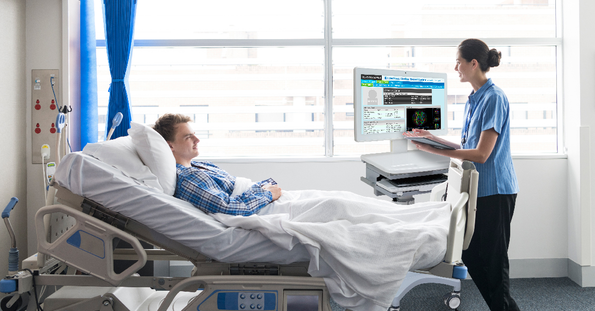 Hospital Workstation on Wheels