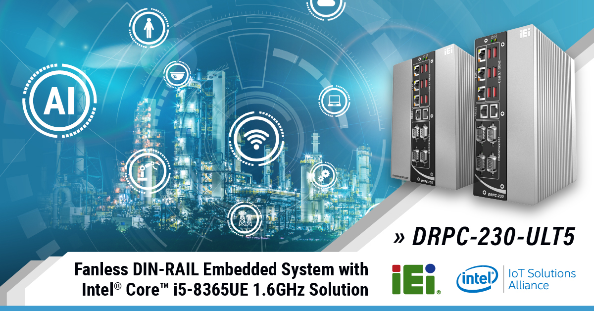 DRPC-230-ULT5 Din-rail Embedded System