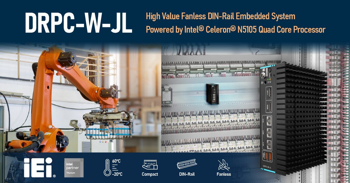DRPC-W-JL Fanless DIN-Rail Embedded System