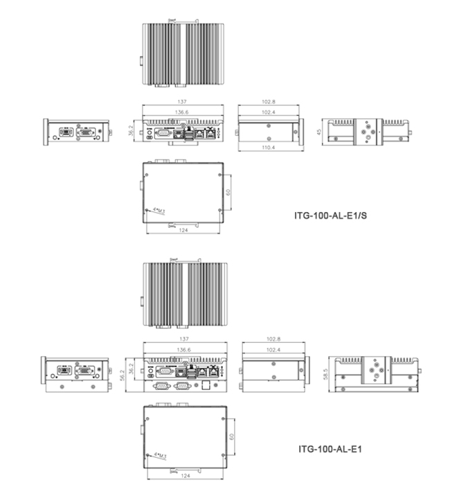 ITG-100-AL | IEI fanless ultra compact size modular embedded system